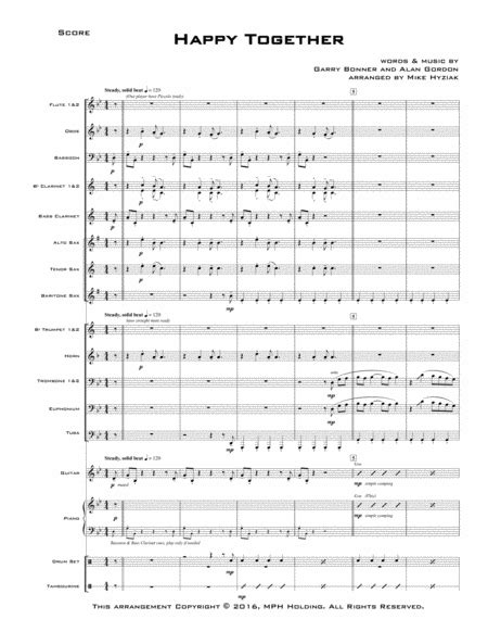 Happy Together Arr Mike Hyziak By The Turtles Sheet Music For