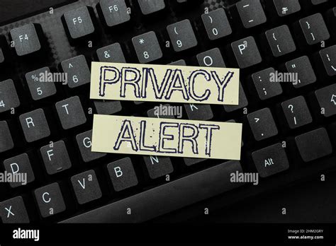 Text Caption Presenting Privacy Alert Word For Warns The User From The