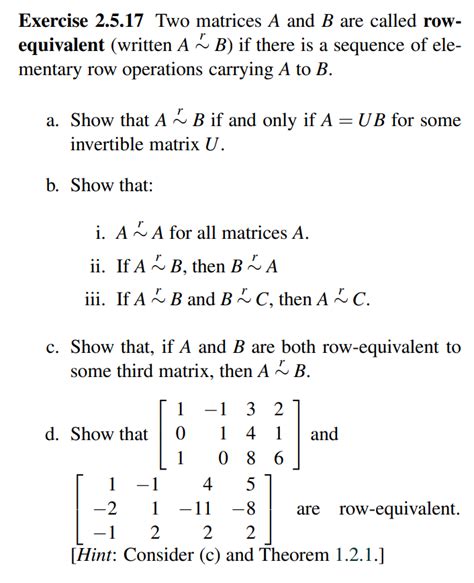 exercise 2 5 17 two matrices a and b are called