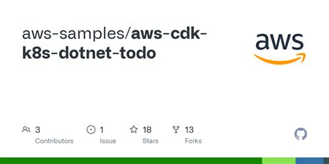 github aws samples aws cdk k8s dotnet todo