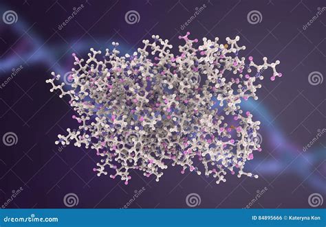 Molecular Model Of Interferon Alpha Stock Illustration Illustration Of Chemistry Immunity