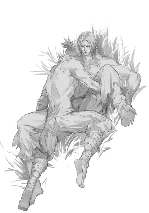 Rule 34 2boys Fromsoftware Full Body Gay Genichiro Ashina Greyscale