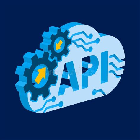 Cloud Api Application Programming Interface Development Storage Settings Technology With Gear
