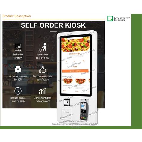 Rich User Interface Self Vending Retail Items Cash Payment Self Ordering Kiosk System Rich
