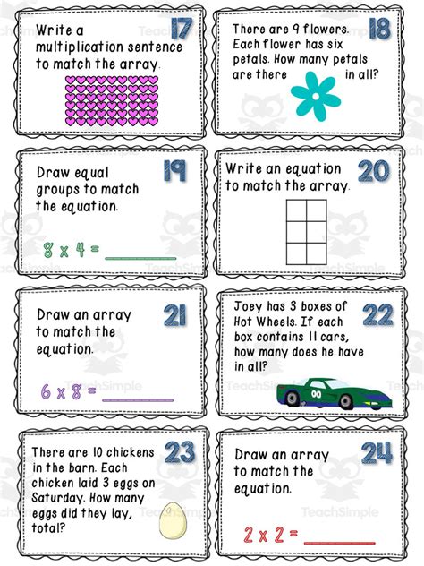 Equal Groups And Arrays Activity Pack By Teach Simple