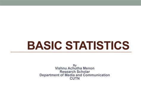 Basic Statistics Cutppsx