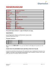 Degree Taxation 2B Special Exam Memo Fr QA Pdf MEMORANDUM Programme