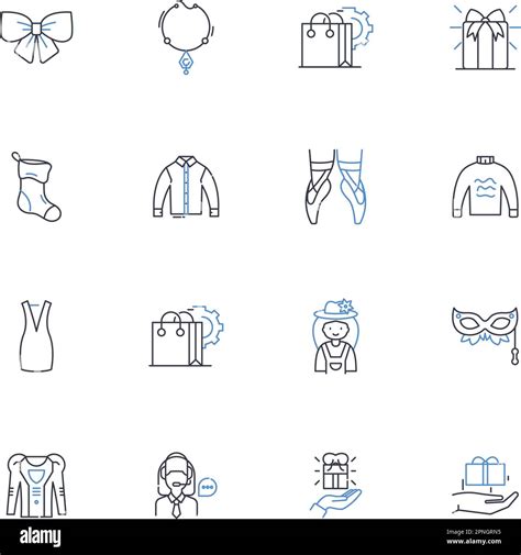 Dressing Line Icons Collection Style Fashion Accessory Trend