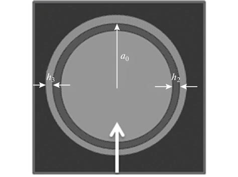 structure of a model multilayer particle the vertical arrow shows the