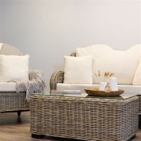 Jumo Natural Wicker Sofa Set Sustainable Furniture