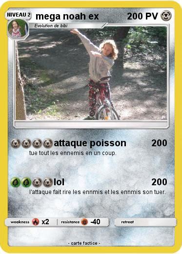 Pokémon Mega Noah Ex 5 5 Attaque Poisson Ma Carte Pokémon