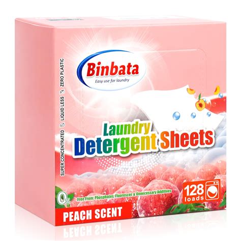 Binbata Laundry Detergent Sheets Up To 128 Loads Hypoallergenic Eco