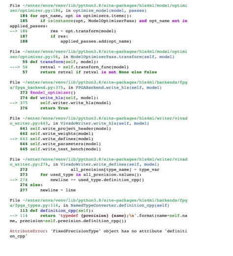 compile error using saturation mode optimizer · issue 545 · fastmachinelearning hls4ml · github