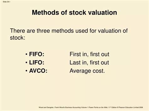 PPT Methods Of Stock Valuation PowerPoint Presentation Free Download ID
