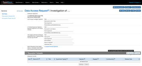 C Select The Requested Datasets Documentation Site