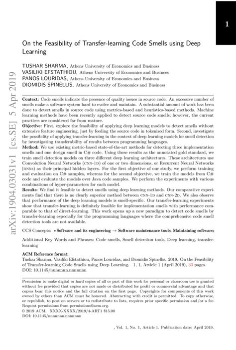 On The Feasibility Of Transfer Learning Code Smells Using Deep Learning