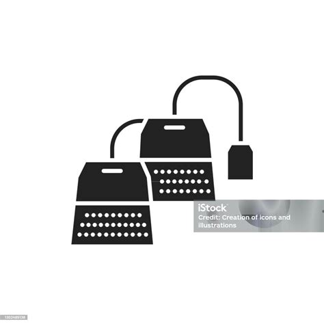 일회용 말차 티백 컬러 라인 아이콘 웹 페이지 모바일 앱 프로모션용 픽토그램 가방에 대한 스톡 벡터 아트 및 기타 이미지 가방 개념 건강한 식생활 Istock