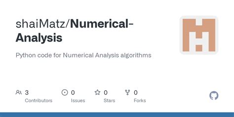 GitHub ShaiMatz Numerical Analysis Python Code For Numerical Analysis Algorithms