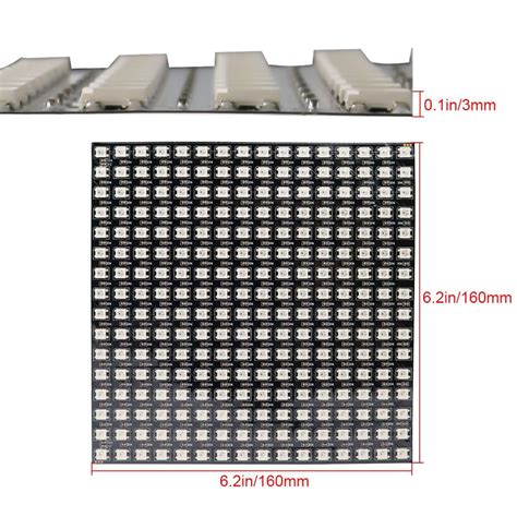 matrix 16x16 ws2812b led flexible addressable pane grandado
