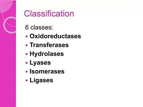 Classifications And Properties Of Enzymes Pptx