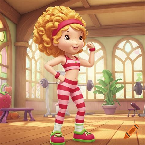 A 3d Cartoon Of Rosie Redd From Nick Jr Rainbow Rangers Flexing Her