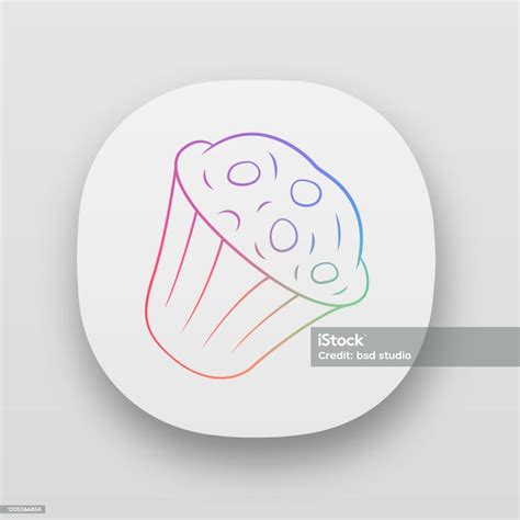 머핀 응용 프로그램 아이콘 초콜릿 칩 딸기 토핑컵 케이크 달콤한 가게 과자 과자 베이커리 메뉴 축하 컵 케이크 Ui Ux 사용자 인터페이스 웹 또는 모바일 응용