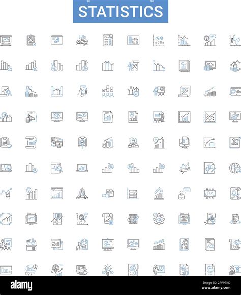 Statistics Outline Icons Collection Statistics Analysis Data