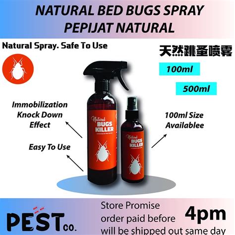 Natural Bed Bugs Killing Spray 100ml And 500ml Ubat Pepijat Berkesan