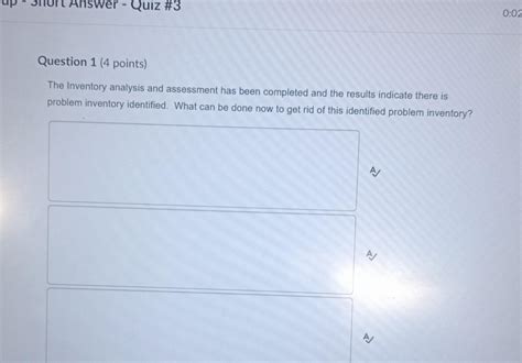 The Inventory Analysis And Assessment Has Been