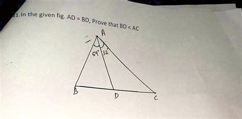 SOLVED Im The Given Figure AD BD Prove That BD