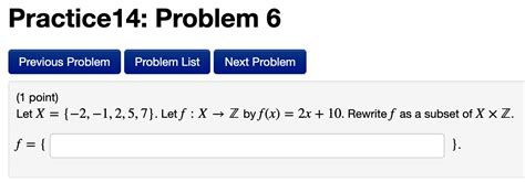 solved practice 14 problem 6 previous problem problem list