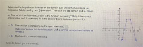 Solved Determine The Largest Open Intervals Of The Domain Chegg Com