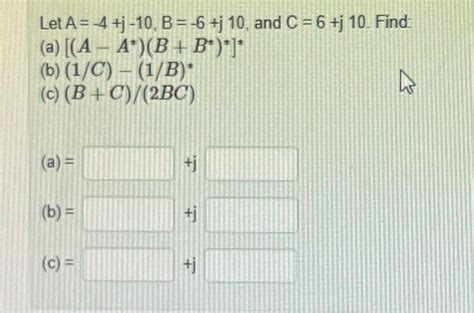 Solved Let A J B J And C J Chegg Com
