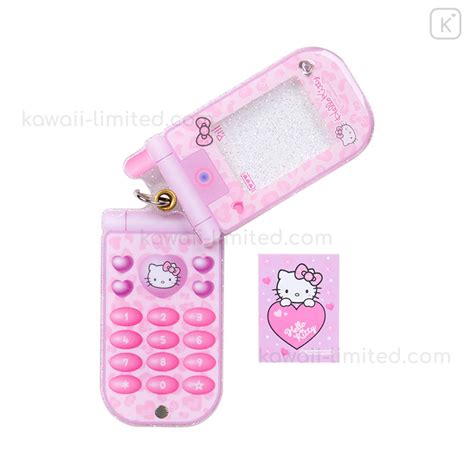 Japan Sanrio Slide Flip Phone Keychain Hello Kitty Gogo Gal