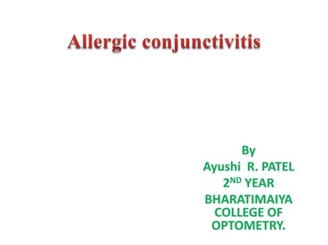 Allergic Conjunctivitis Ppt