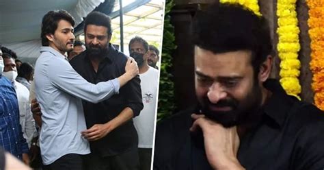Prabhas Cried Non Stop At Uncle Krishnam Rajus Funeral Allu Arjun