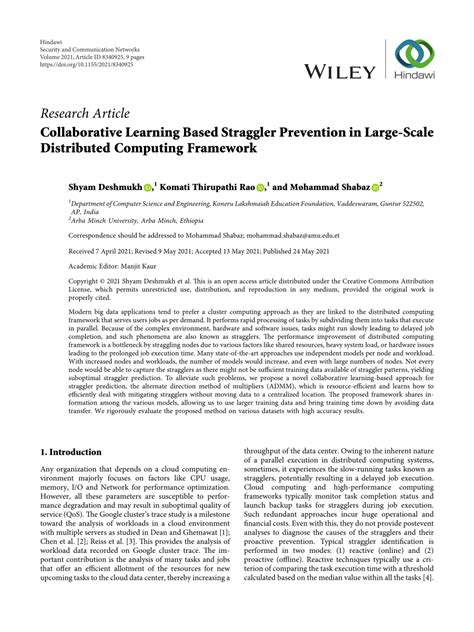 pdf collaborative learning based straggler prevention in large scale