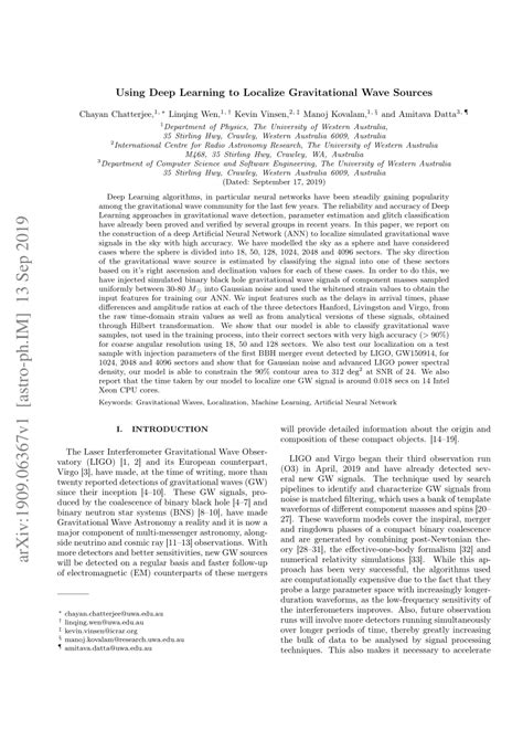 Pdf Using Deep Learning To Localize Gravitational Wave Sources