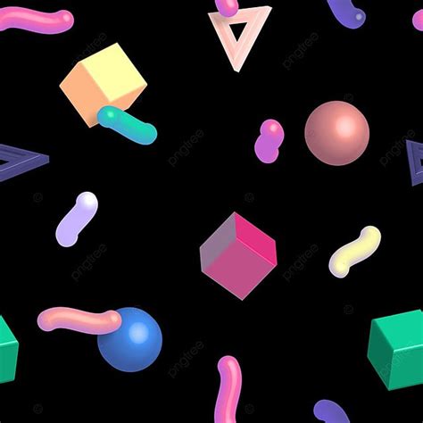 모양이 있는 멤피스 80년대 기하학적 3d 패턴 삼각형 유행 수학 배경 일러스트 및 사진 무료 다운로드 Pngtree