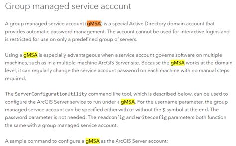 Group Managed Service Account For Arcgis Server Esri Community