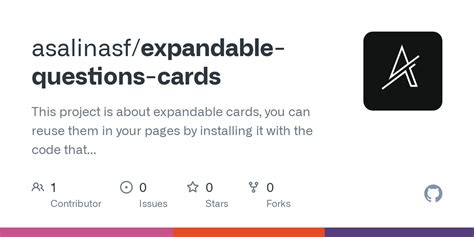 Github Asalinasf Expandable Questions Cards This Project Is About
