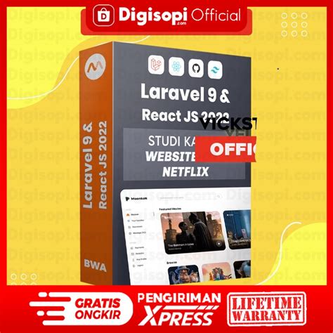 Jual COMPLETE LARAVEL 9 REACT JS BWA Studi Kasus Membuat Web Mirip Netflix Shopee Indonesia