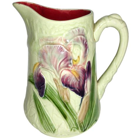 French Iris Pitcher At 1stdibs