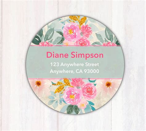 Return Address Labels Personalized Address Labels Pink Etsy
