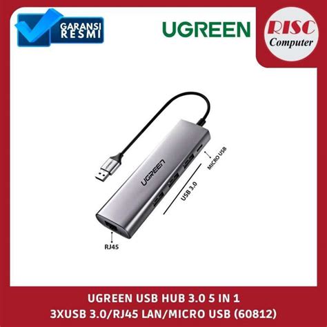 Jual Ugreen Usb Hub 3 0 Multifunction 5 In 1 With Ethernet Rj45 60812 Di Seller Risc Computer