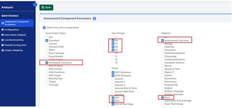 how to use assessment component exclusions bromcom documentation centre