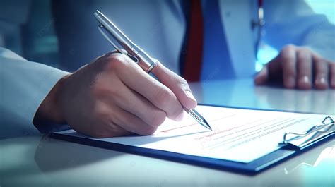 건강 평가 연례 시험 및 건강 검진 개념을 3d 렌더링으로 완료하는 의사 의사 청진기 의사 손 청진기 배경 일러스트 및