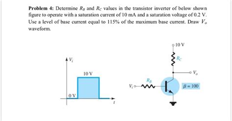 Solved Problem 4 Determine Rg And Rc Values In The Chegg Com