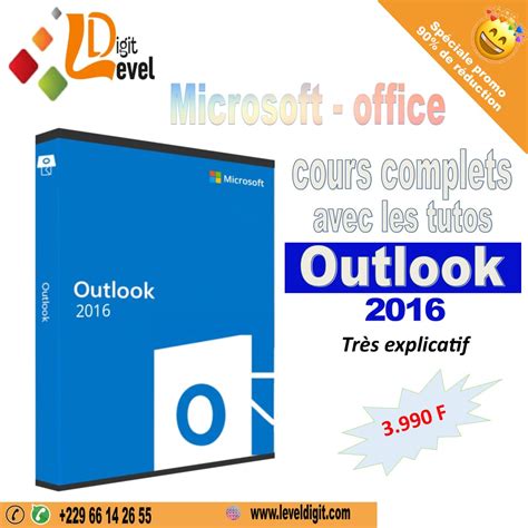 formation complète outlook 2016 prestige professionnel level digit