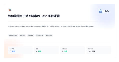 如何掌握用于动态脚本的 Bash 条件逻辑 Labex